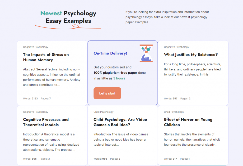 PsychologyWriting Review – 100% Free Essay Samples, Citing Tool, & More